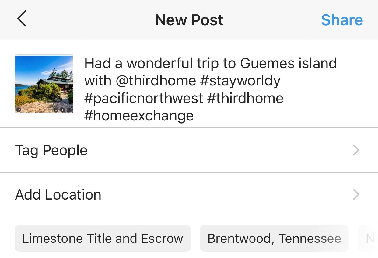 What is the best way to share my ThirdHome photos on social media?